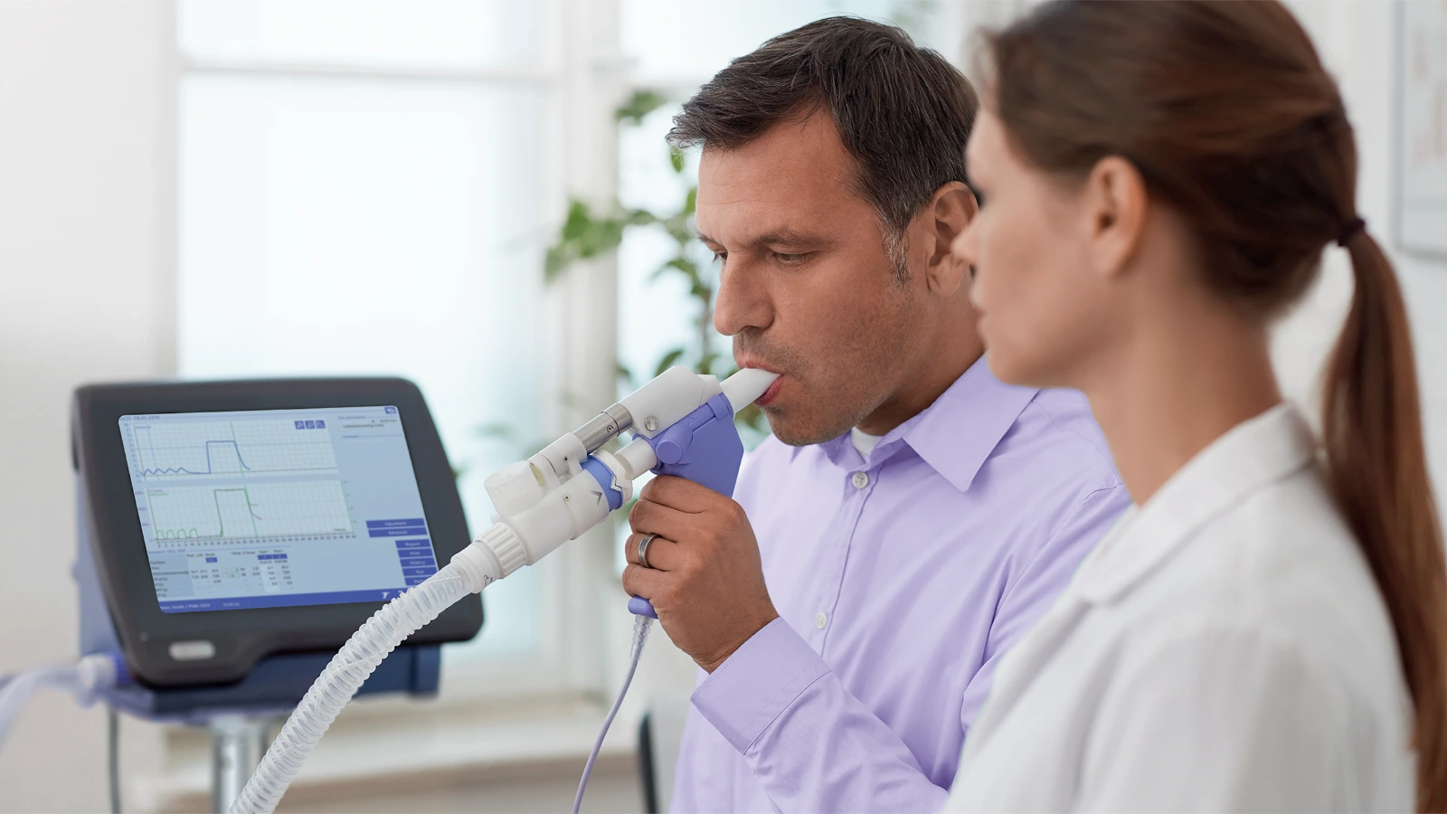 Máquina portátil de teste de função pulmonar - EasyOne Pro