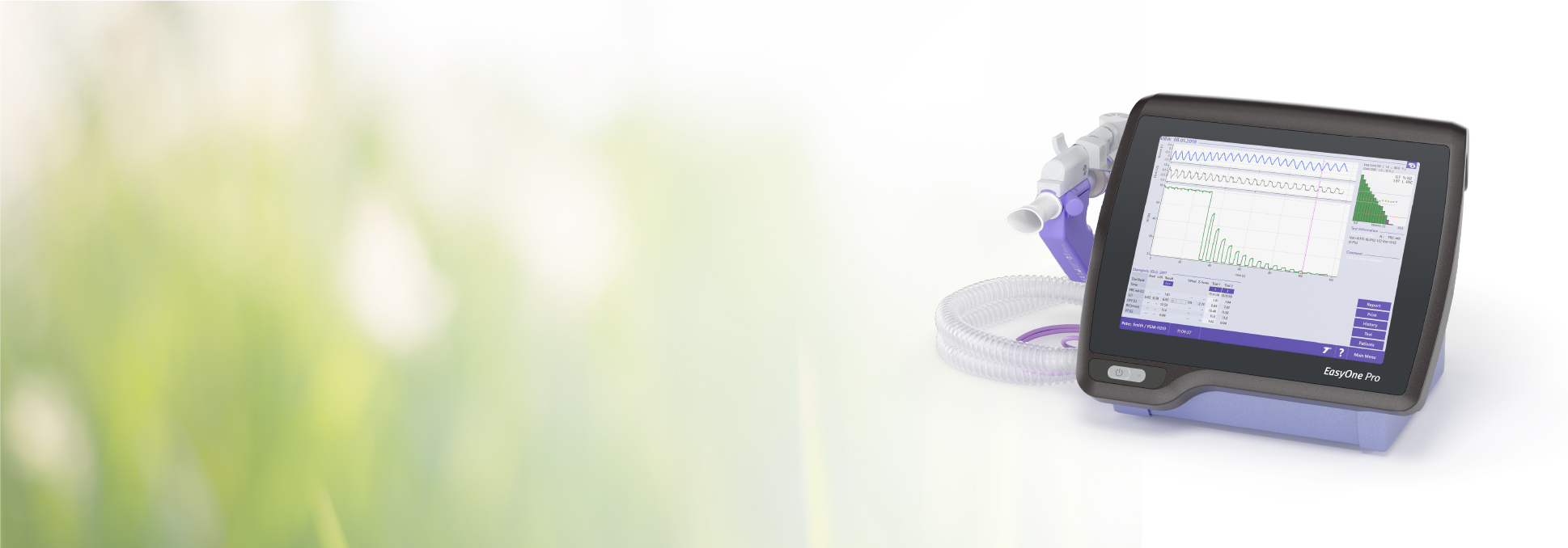 Portable Multiple-Breath Nitrogen Washout - EasyOne Pro LAB